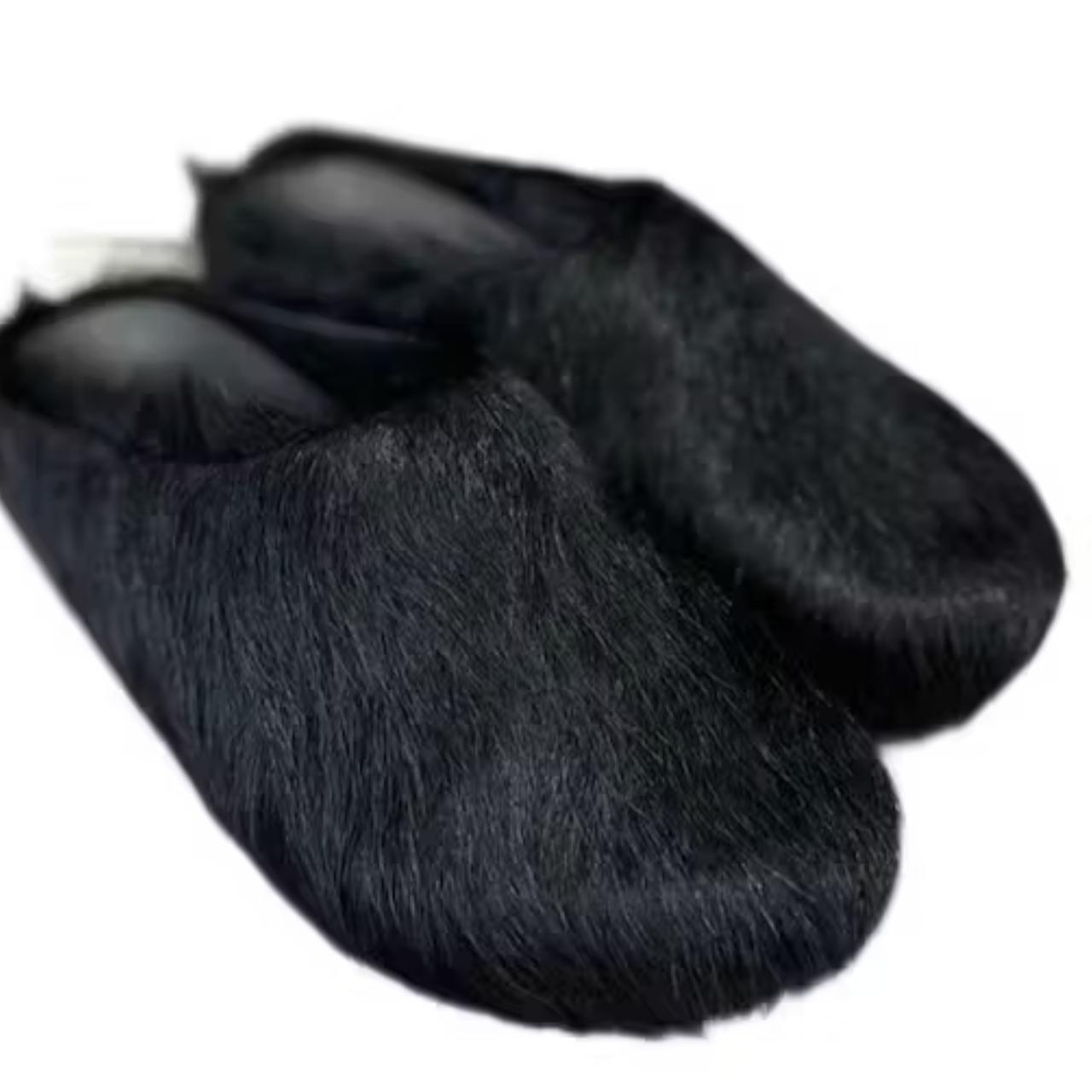 marni slides black size 43 or us size 10 worn a few... - Depop