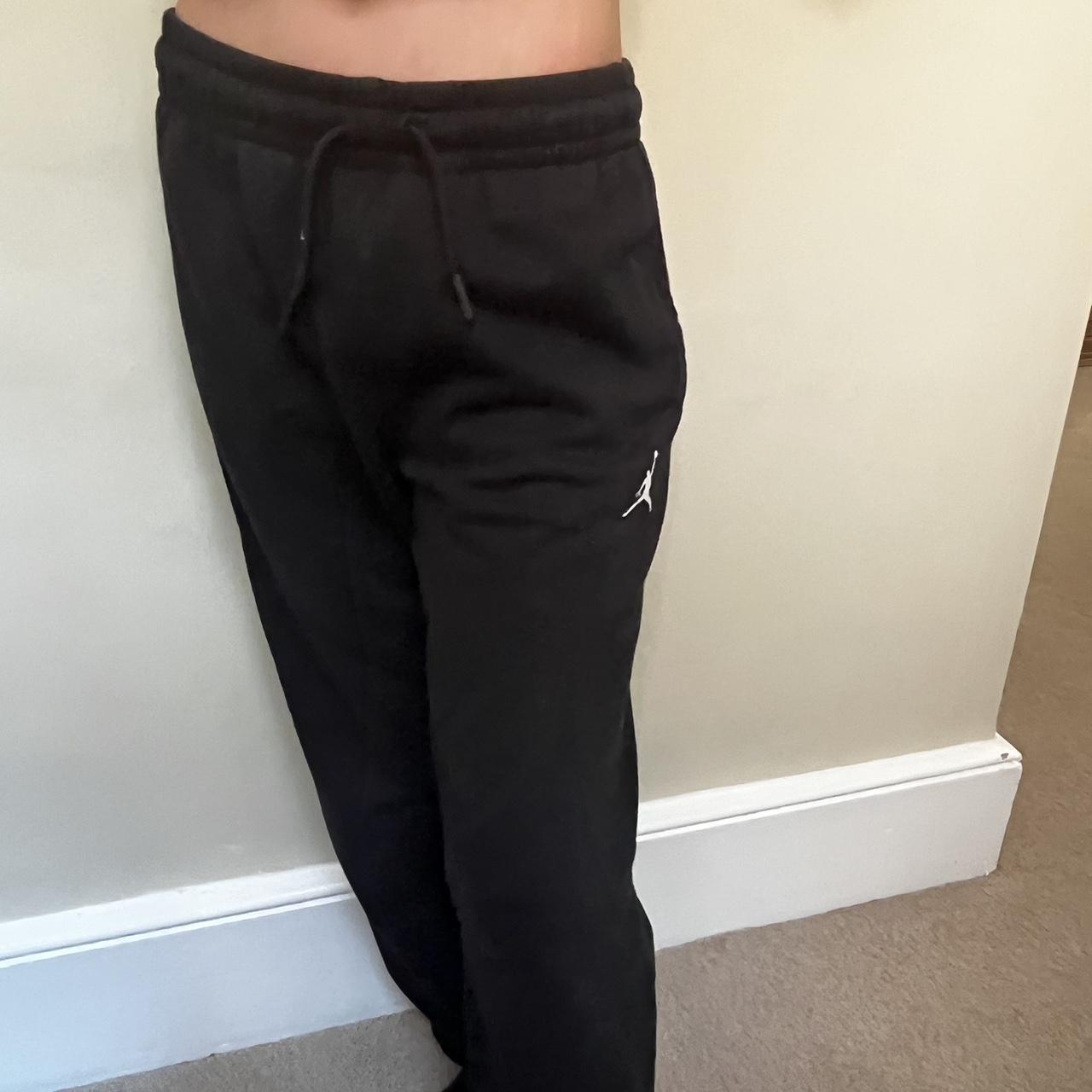 Black Jordan joggers kids size originally bought for... - Depop