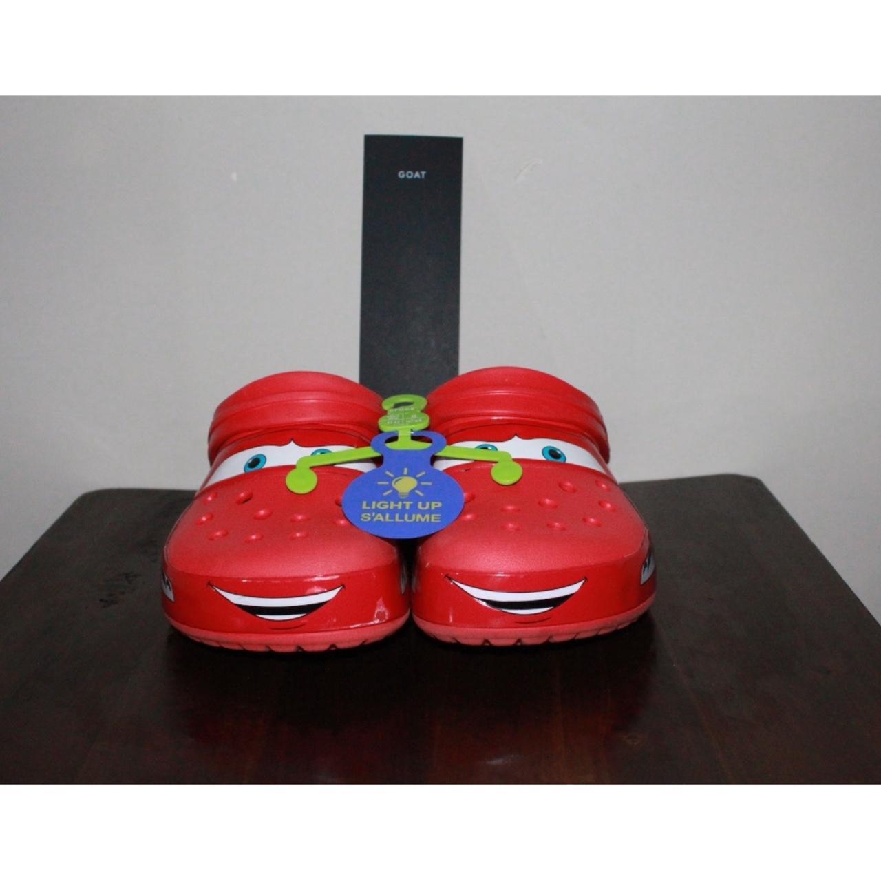 men’s 8 lightning mcqueen crocs *light up* - Depop