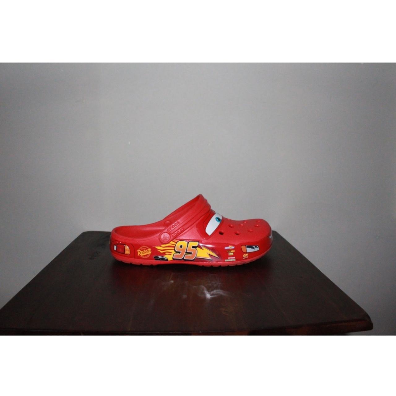 men’s 8 lightning mcqueen crocs *light up* - Depop