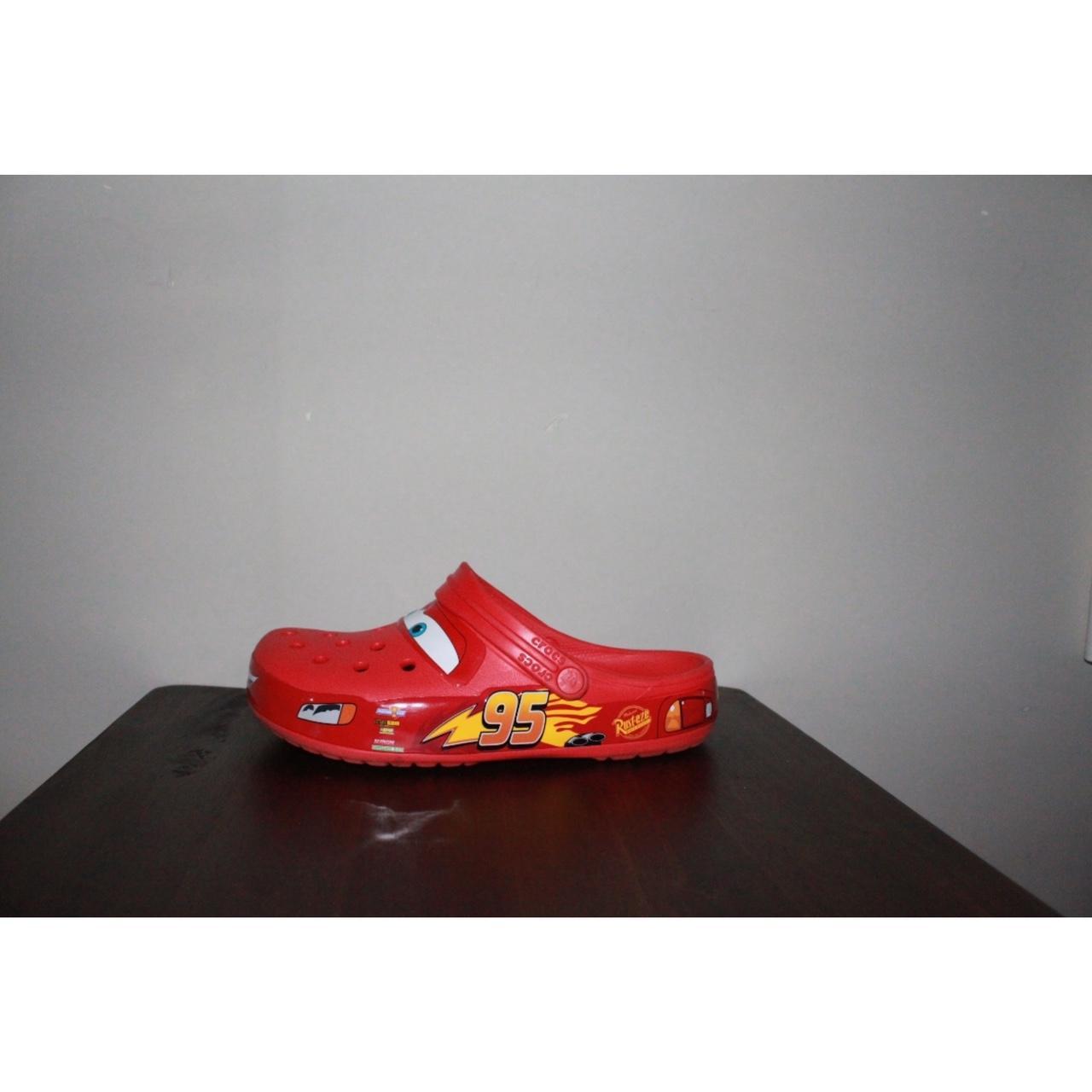 men’s 8 lightning mcqueen crocs *light up* - Depop