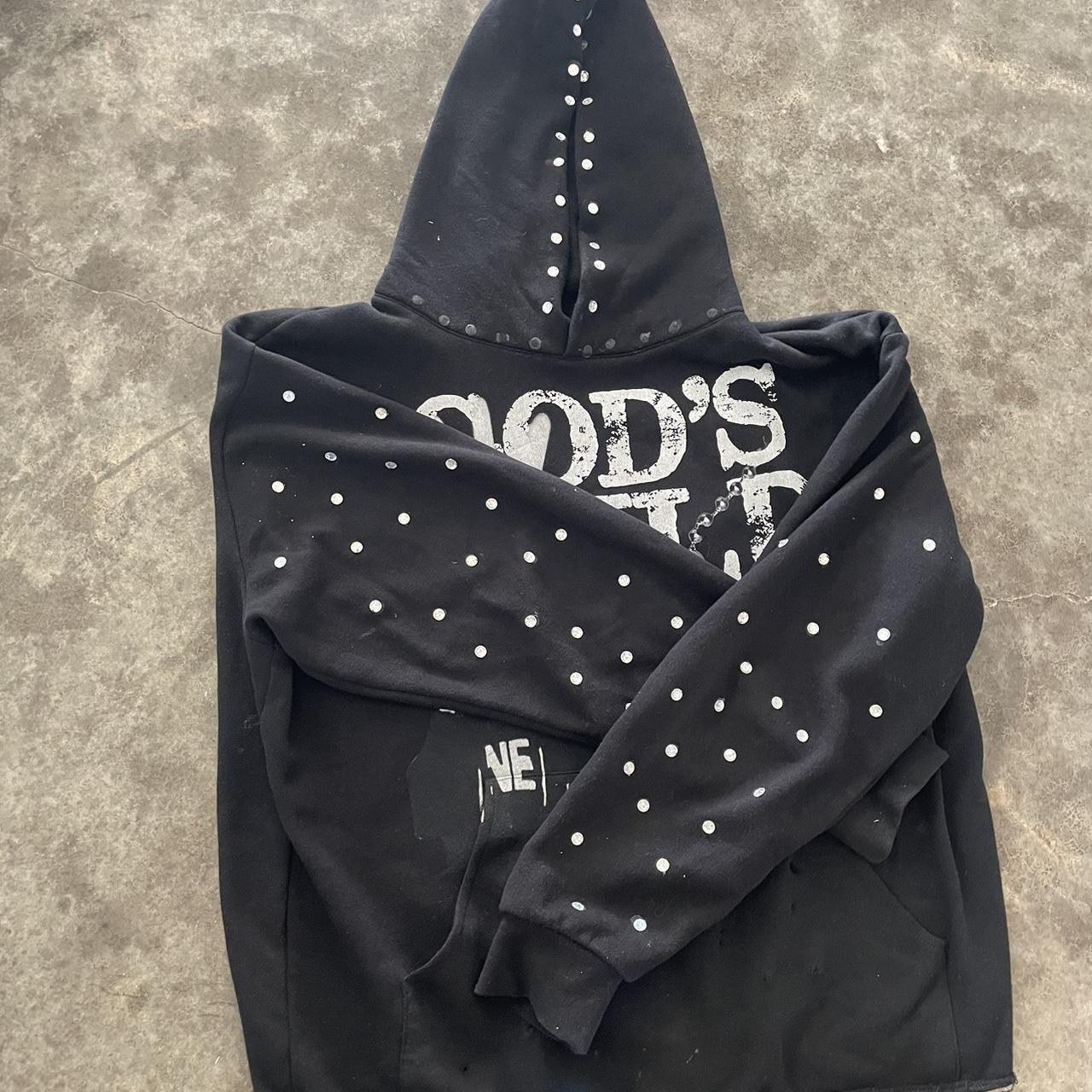 rhinestone hoodie from my brand... - Depop