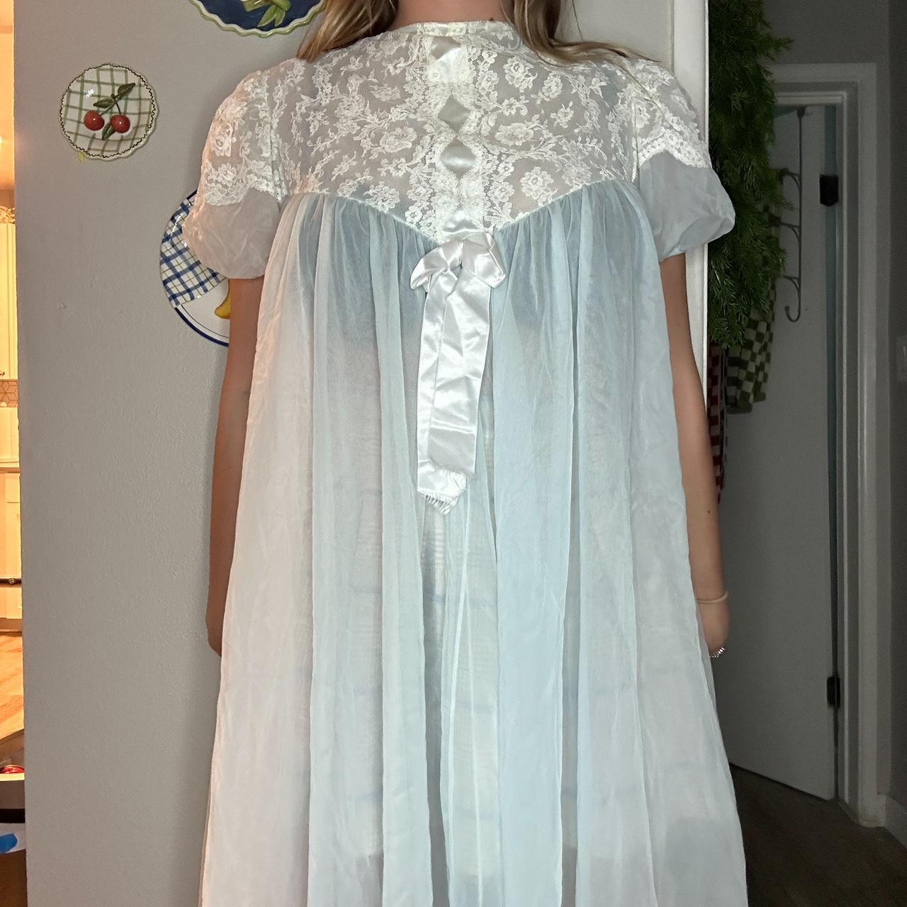 Vintage nightgown with open back. Good for a... - Depop