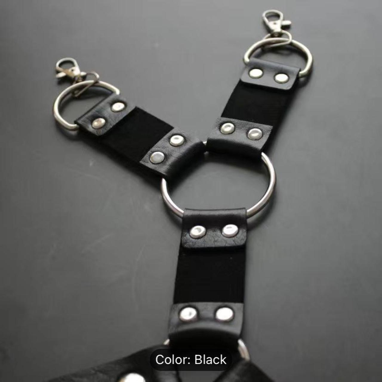 1pc Goth Leather Leg Ring, Trend Leather Decorative... - Depop