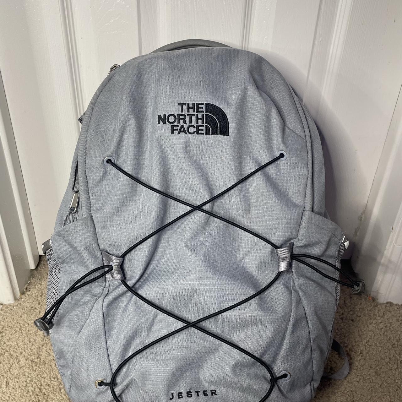 Gray THE NORTHFACE Jester backpack. The backpack has... - Depop