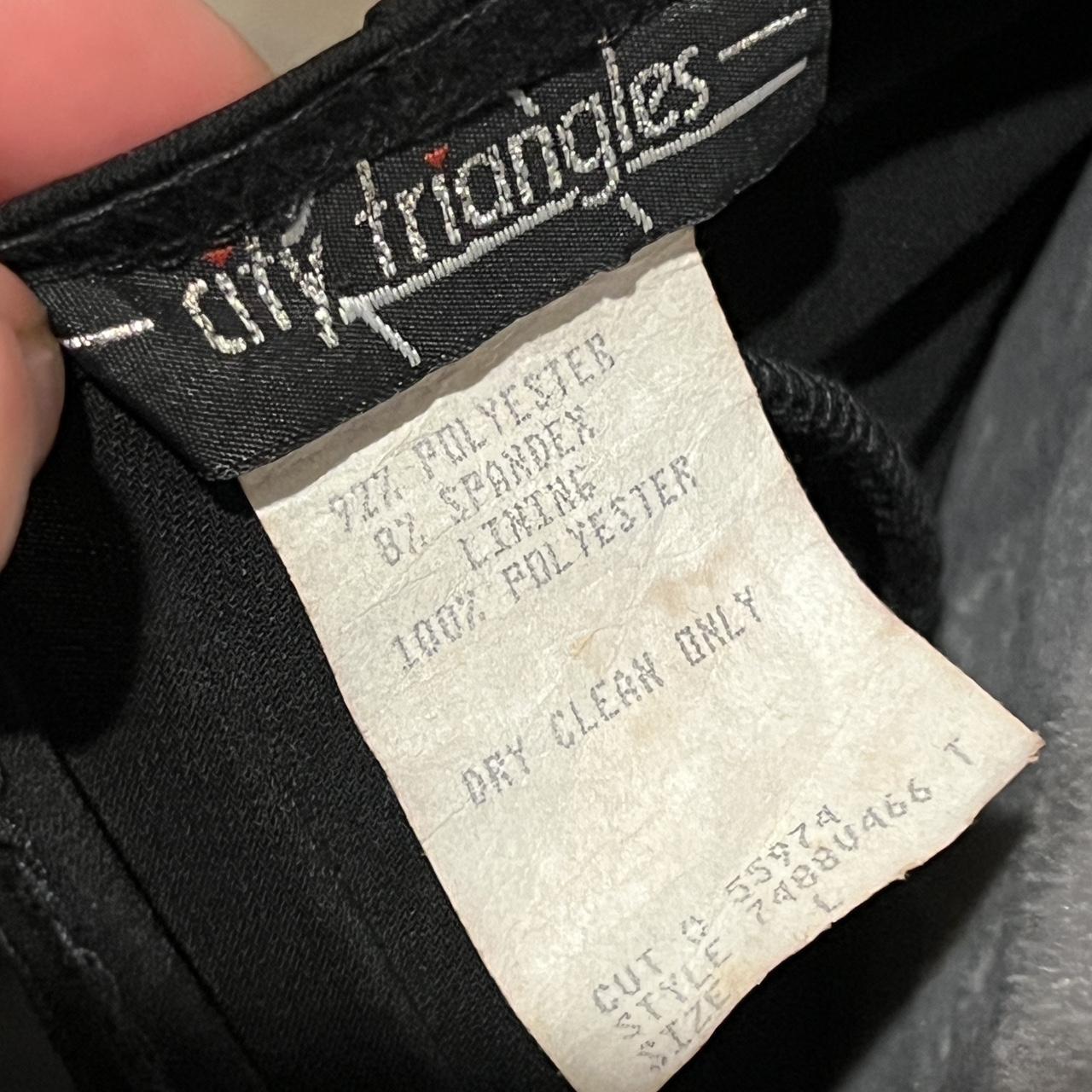 Y2k city triangles halter dress Asymmetrical hemline... - Depop