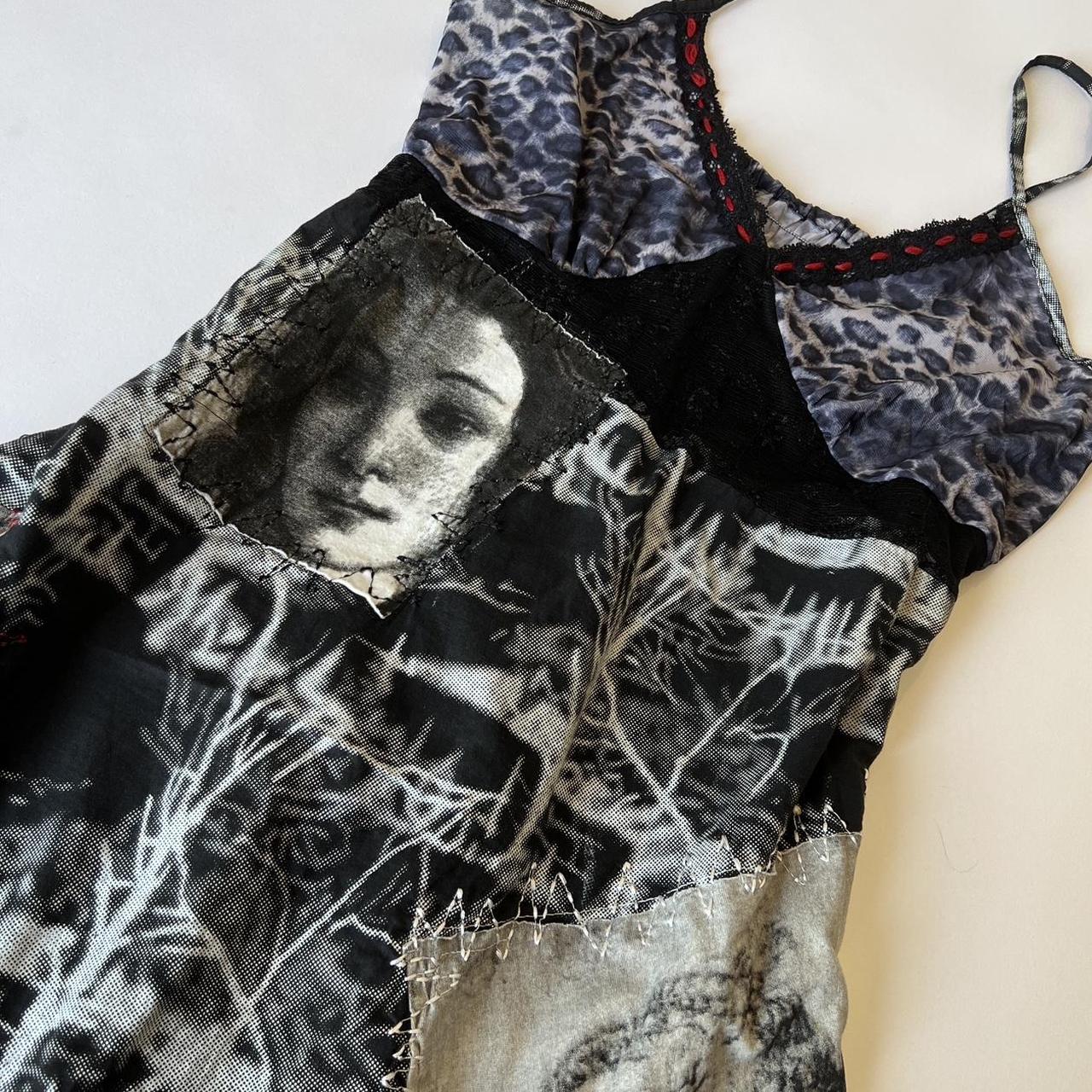 Insanely stunning vintage patchwork dress °Mesh... - Depop