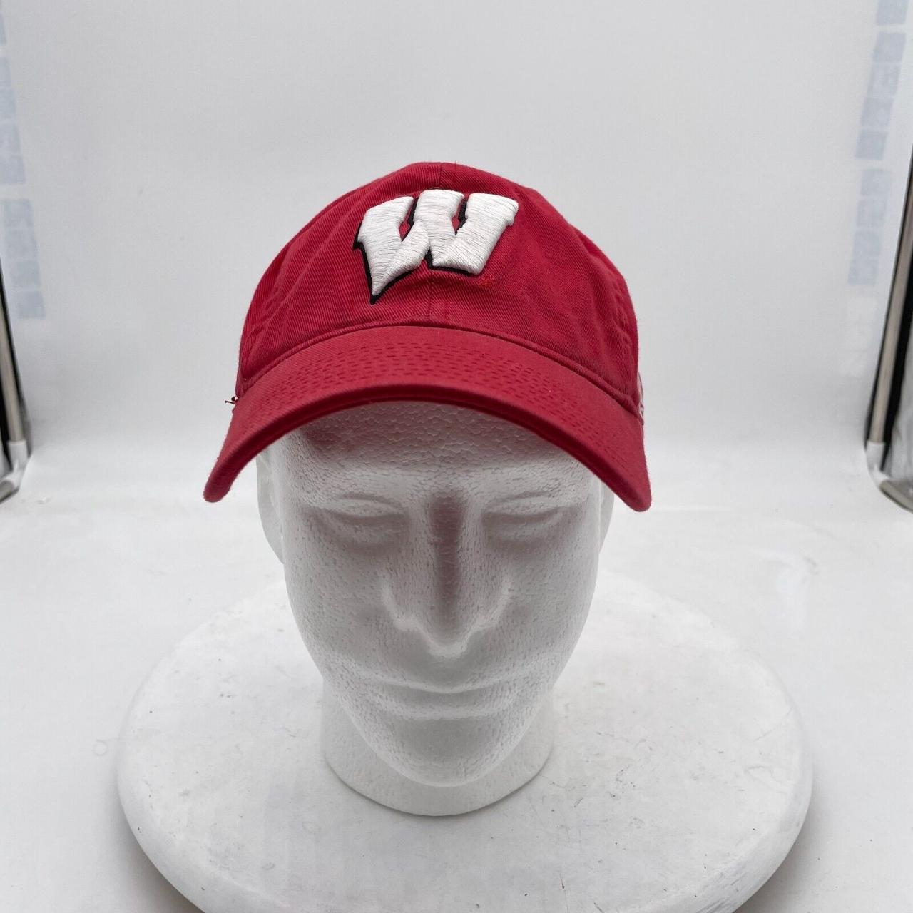 Wisconsin Badgers Flex Fit Hat Size L/XL Adidas Red... - Depop