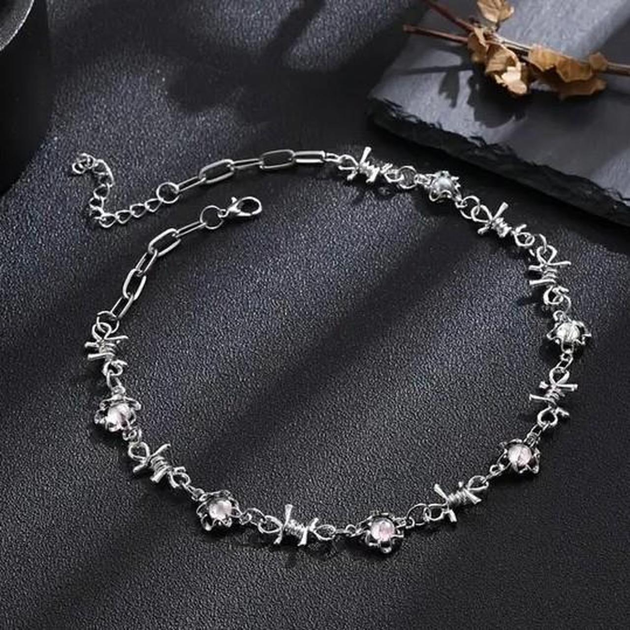 Y2K moon stone necklace 2000s #necklace #Y2K... - Depop