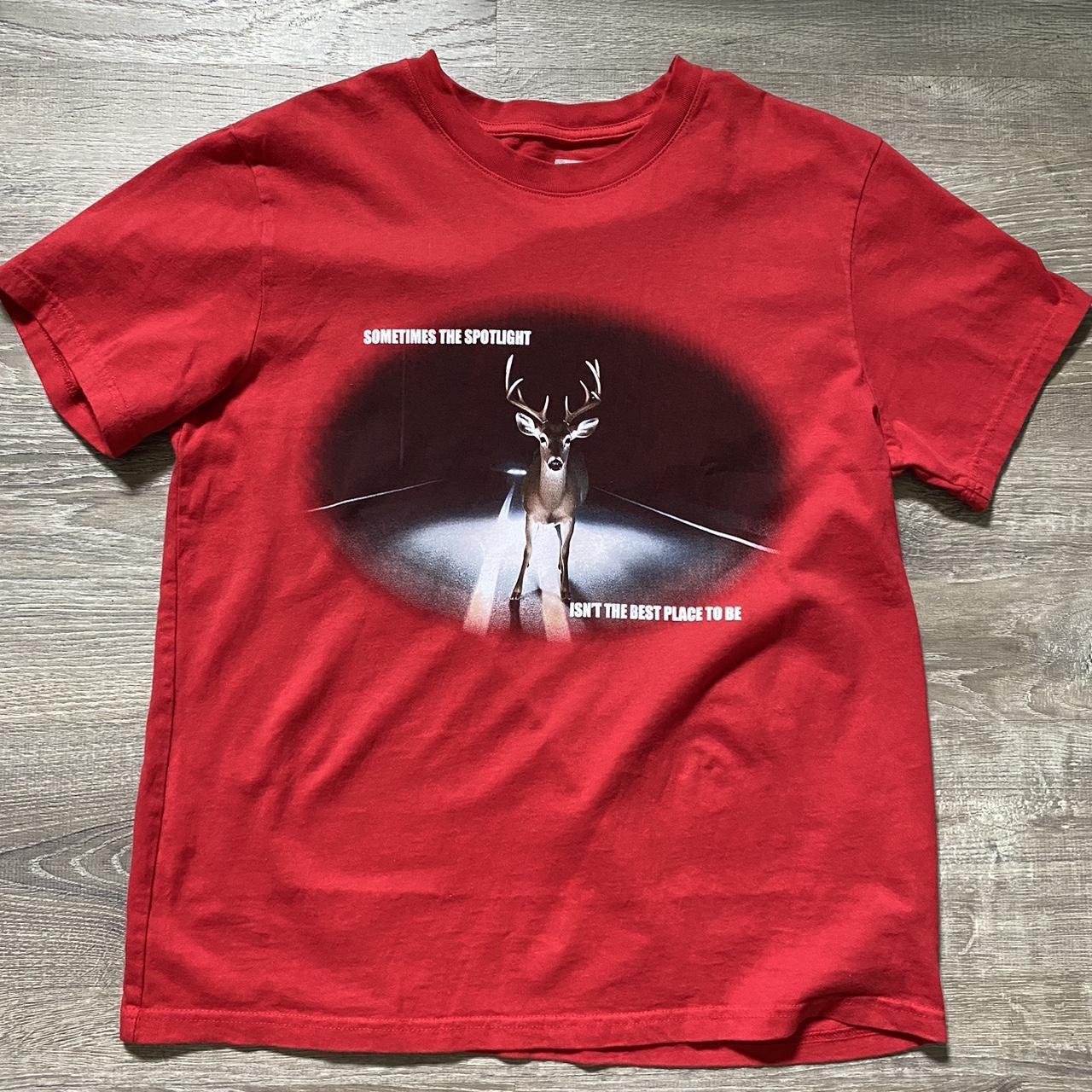 Fresh Love red spotlight tee | size small sold out... - Depop