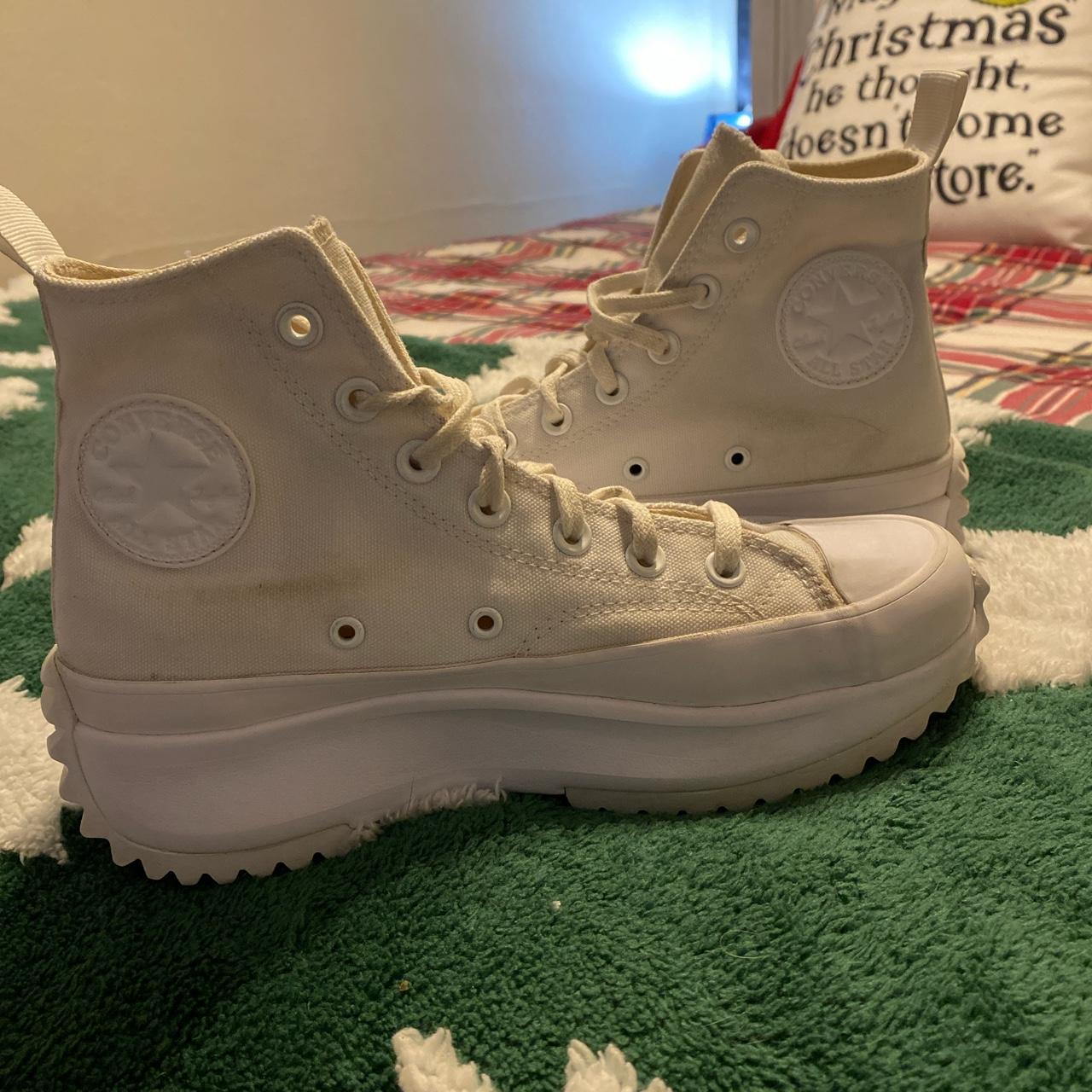 Chunky platform converse high tops size 7.5. They... - Depop