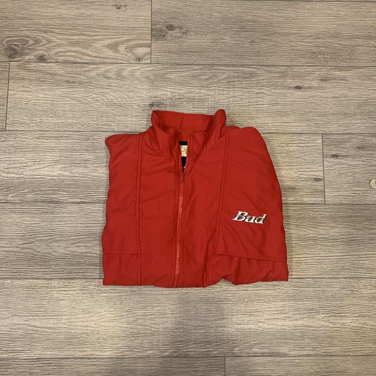 #90s vintage bud light jacket - Depop