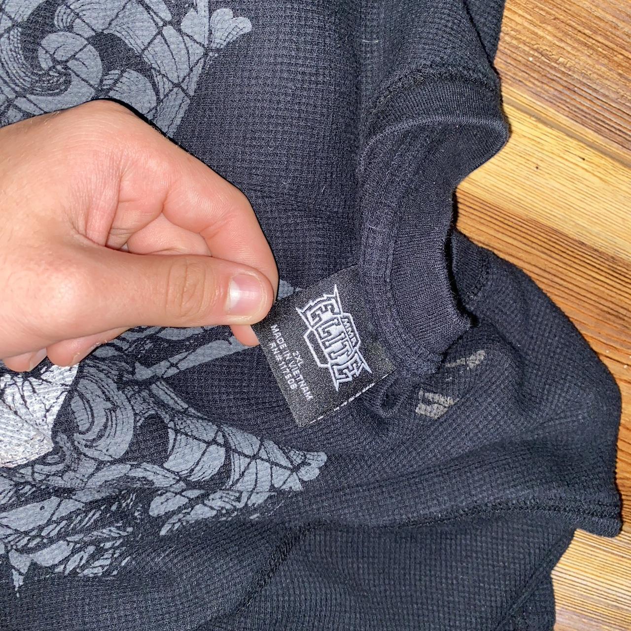mma elite long sleeve thermal shirt. skull and cross... - Depop