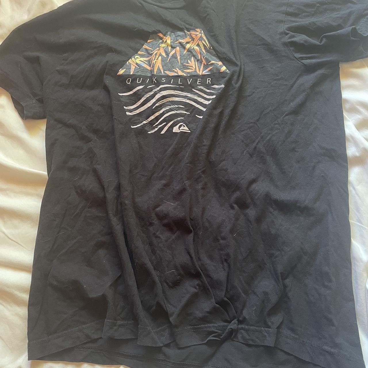 Black Quicksilver Shirt, Large, Small Unoticable... - Depop