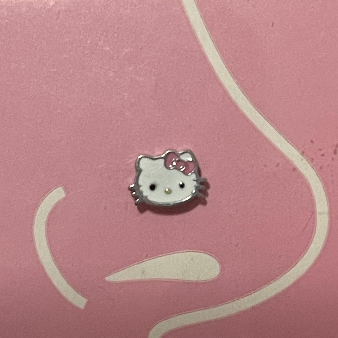Hello kitty nose piercing, 0.81 mm, stainless steal,... - Depop