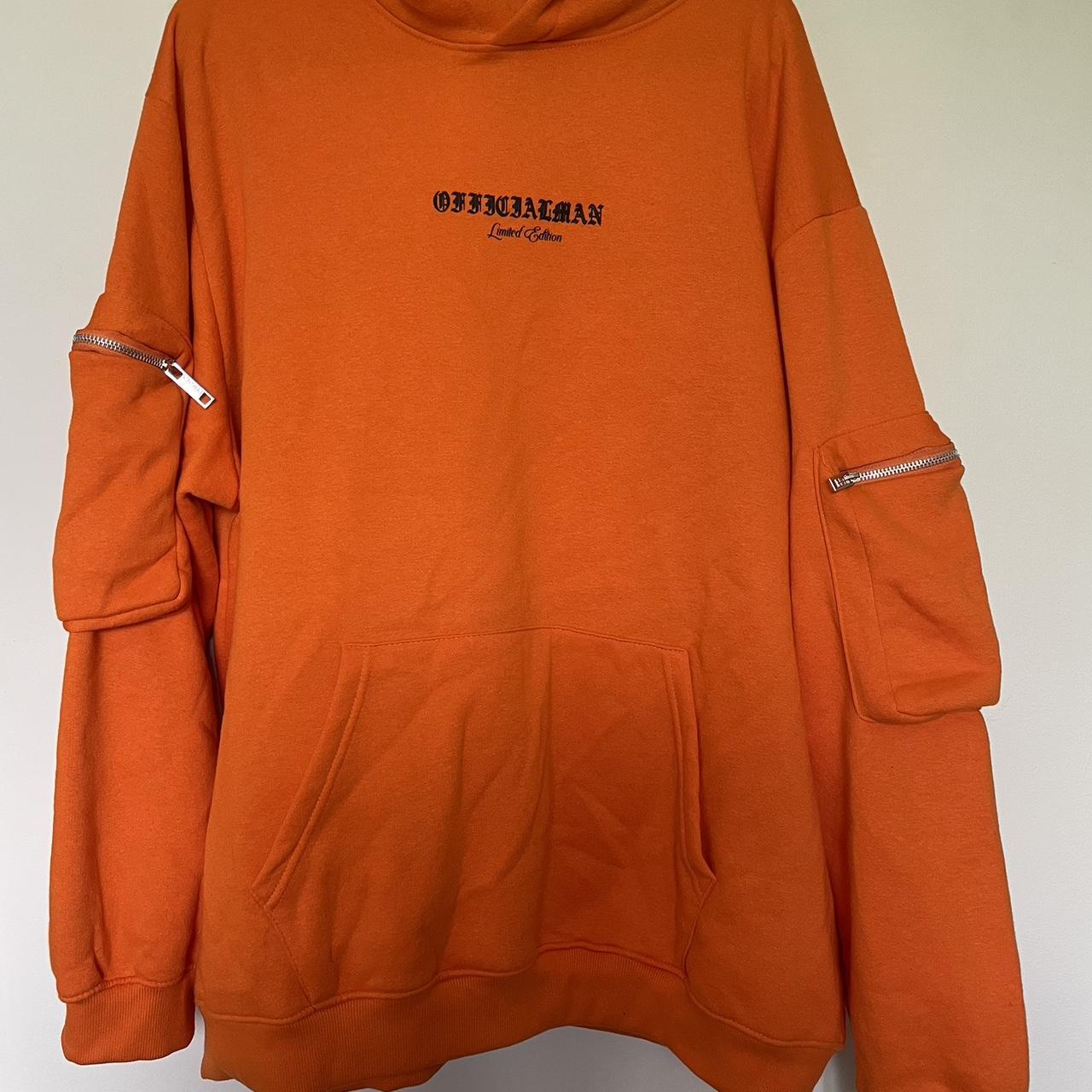 Orange limited edition graphic hoodie - Depop