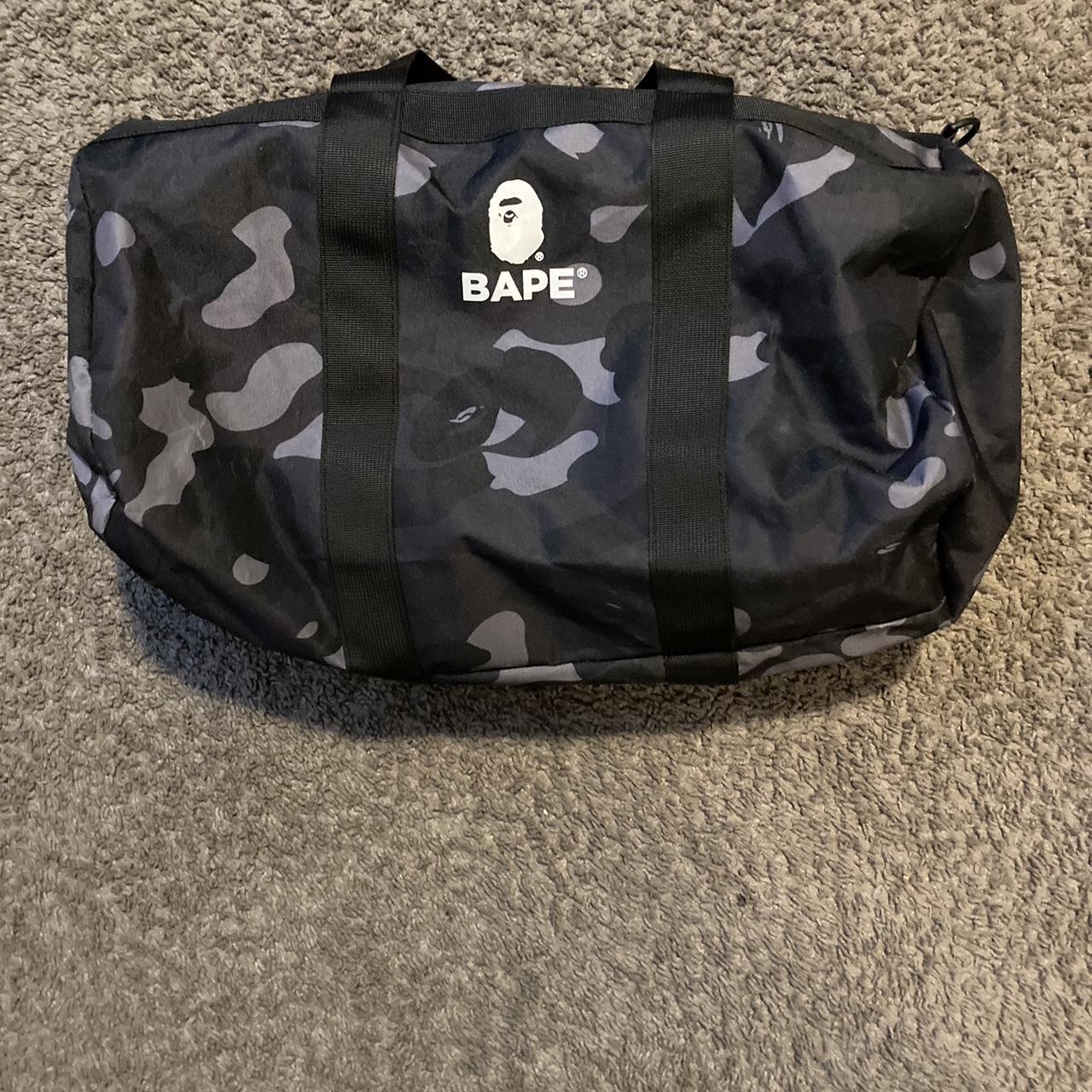 BAPE black camo duffle bag 100% authentic - Depop