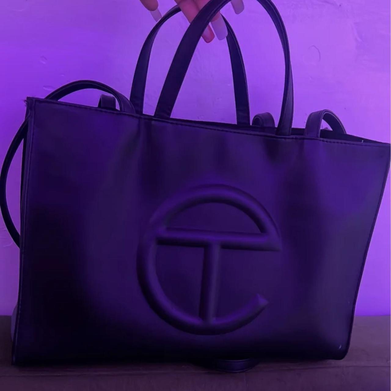 Black leather telfer bag Medium size - Depop