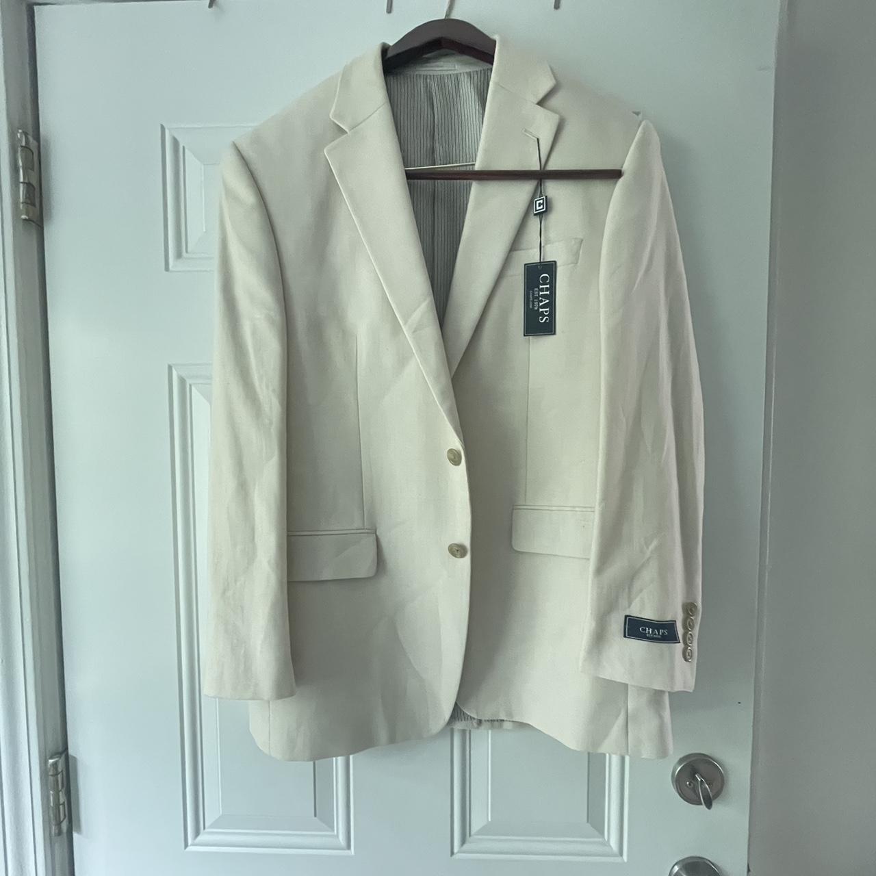 CHAPS Men’s cream suit jacket. New with tags. Size... - Depop