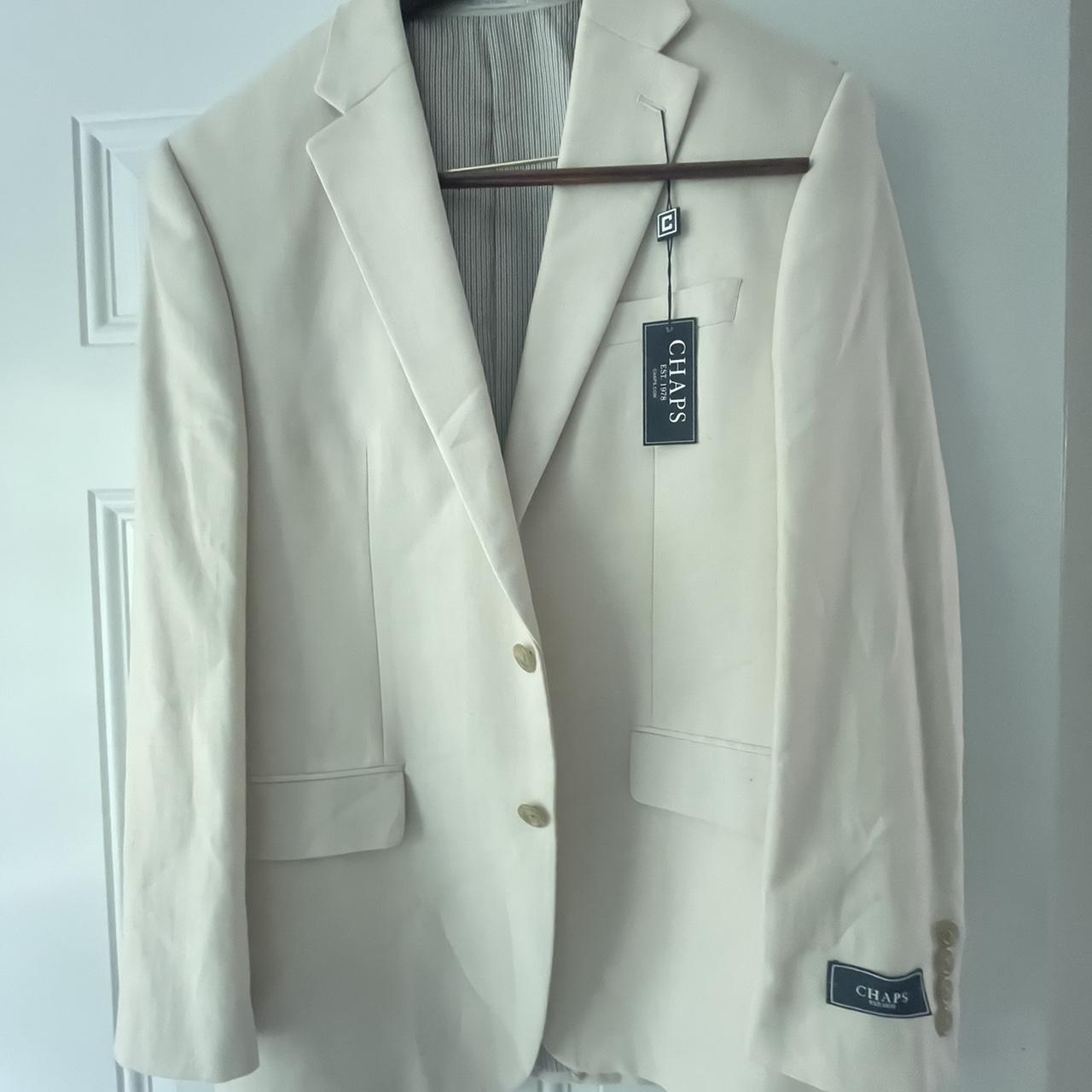 CHAPS Men’s cream suit jacket. New with tags. Size... - Depop