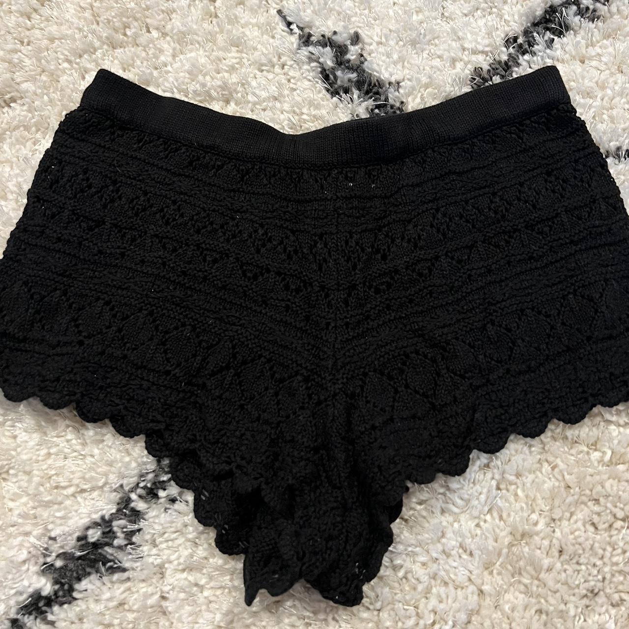 crotchet shorts - Depop