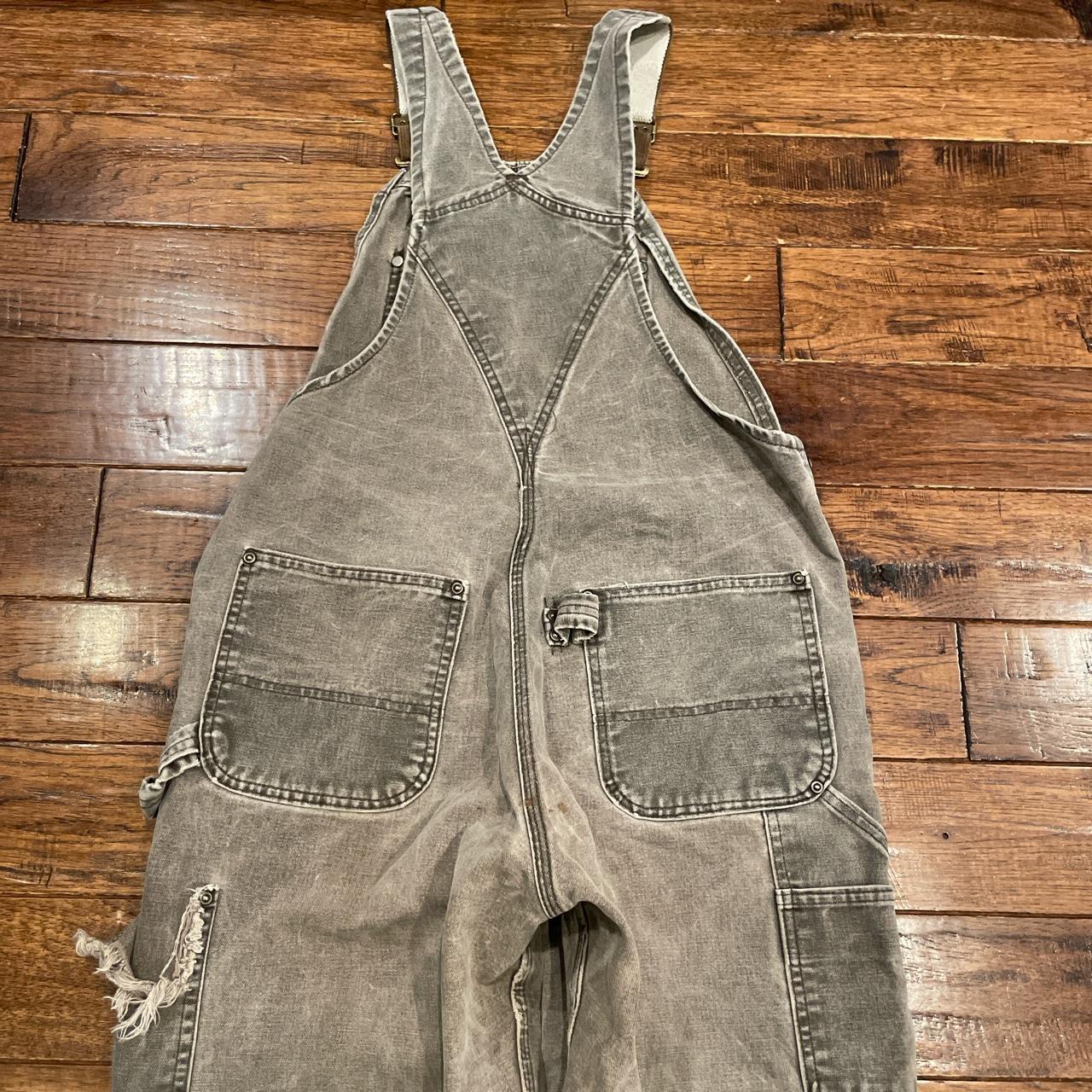 Vintage Faded Brown Carhartt Overalls Amazing... - Depop