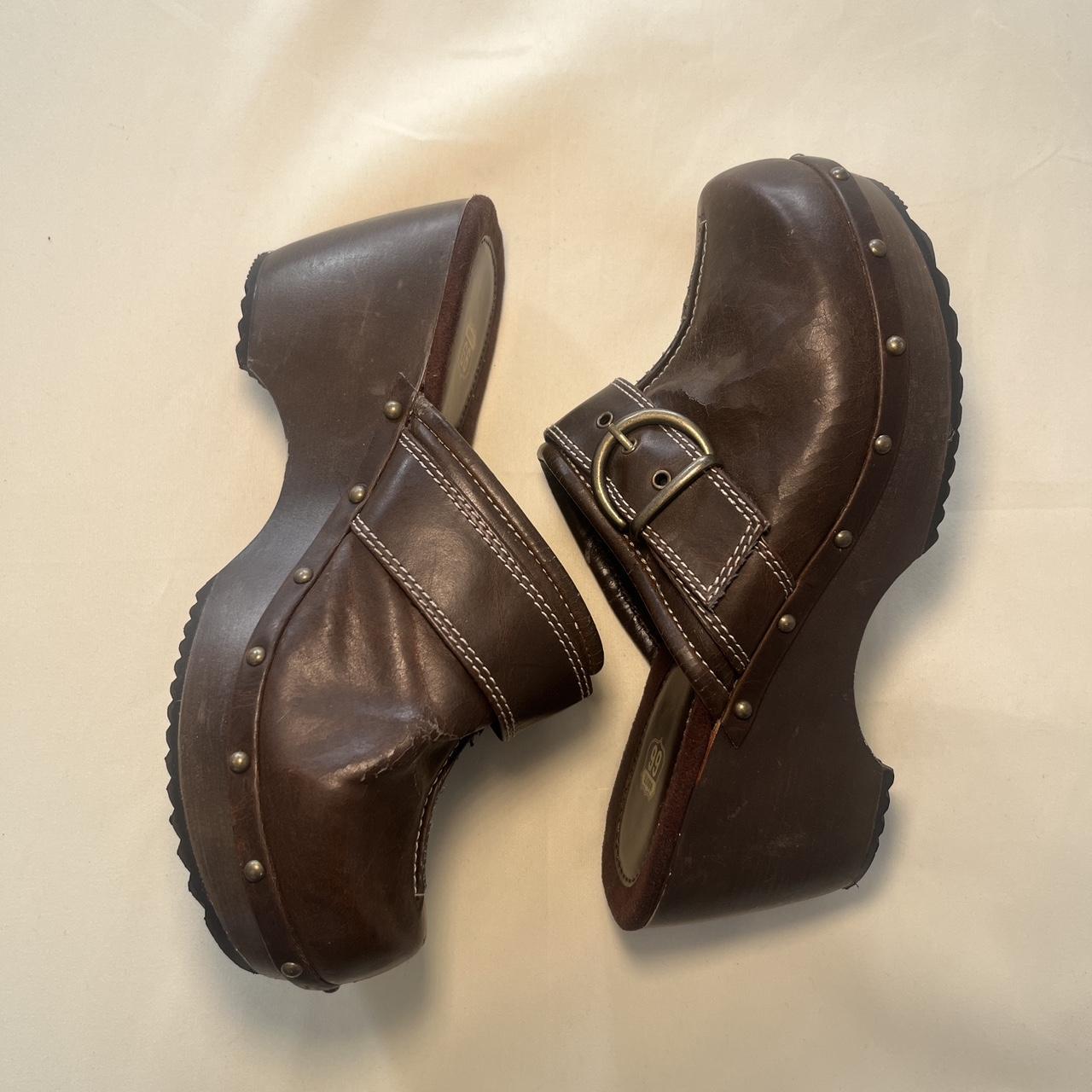 Route 66 Brown Platform Clogs - Size 8 - signs of... - Depop