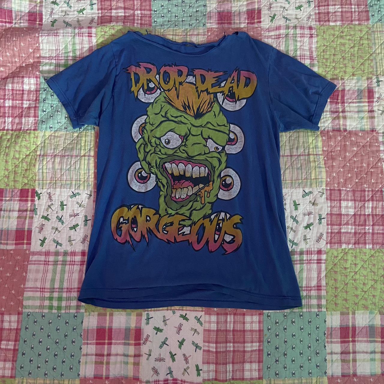 Size medium blue zombie shirt The top is cut off so... - Depop