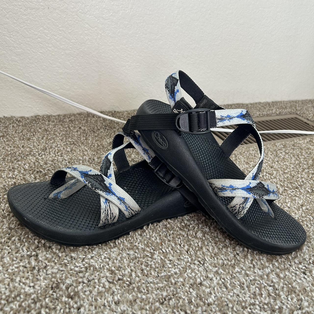 Customized Chacos W8 fits W8.5 Has a toe strap but I... - Depop