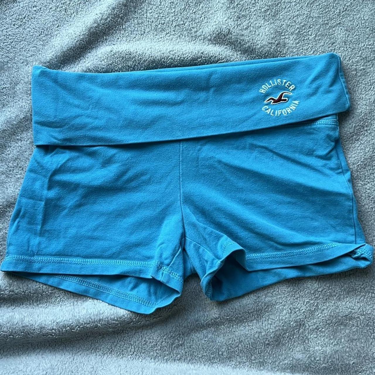 Baby blue mini shorts from hollister - Depop