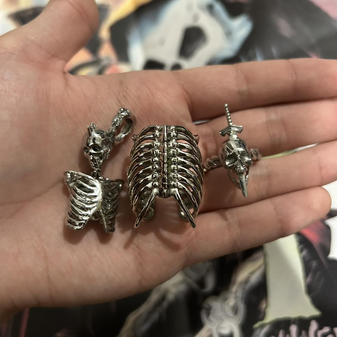 hard jewelry skull bundle💀⛓️ NIGHTMARE RING... - Depop