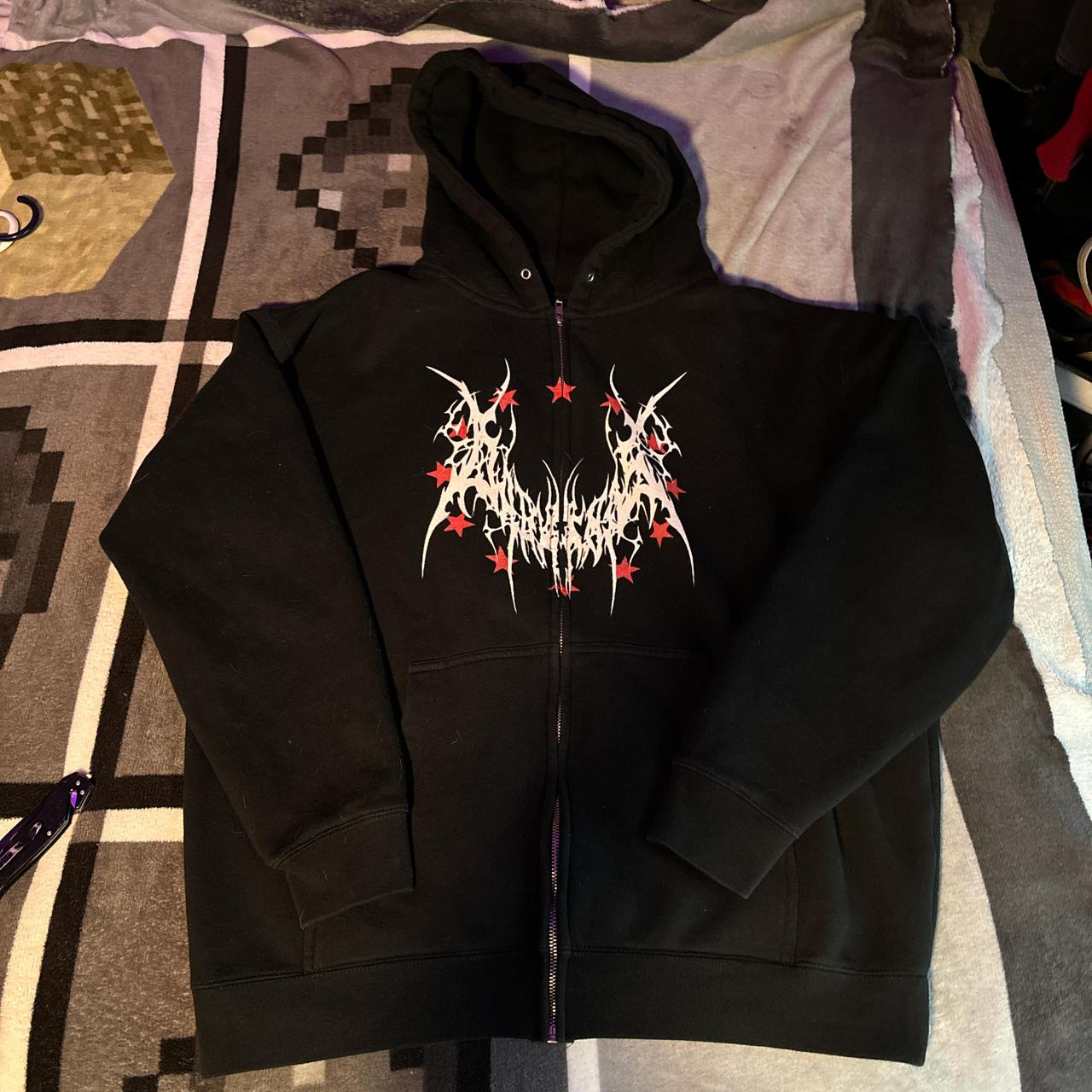 nickitten zip up size large no tag - Depop