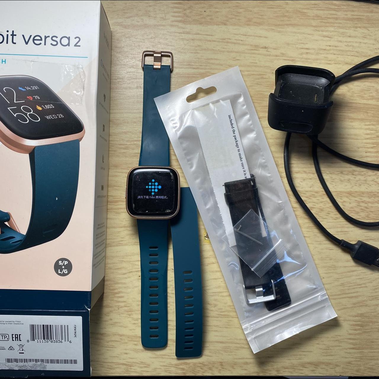 Fitbit Versa 2 rose gold watch Original box,... - Depop