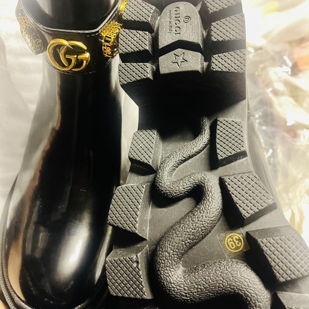 Gucci logo boots Brand new beautiful designer ankle... - Depop