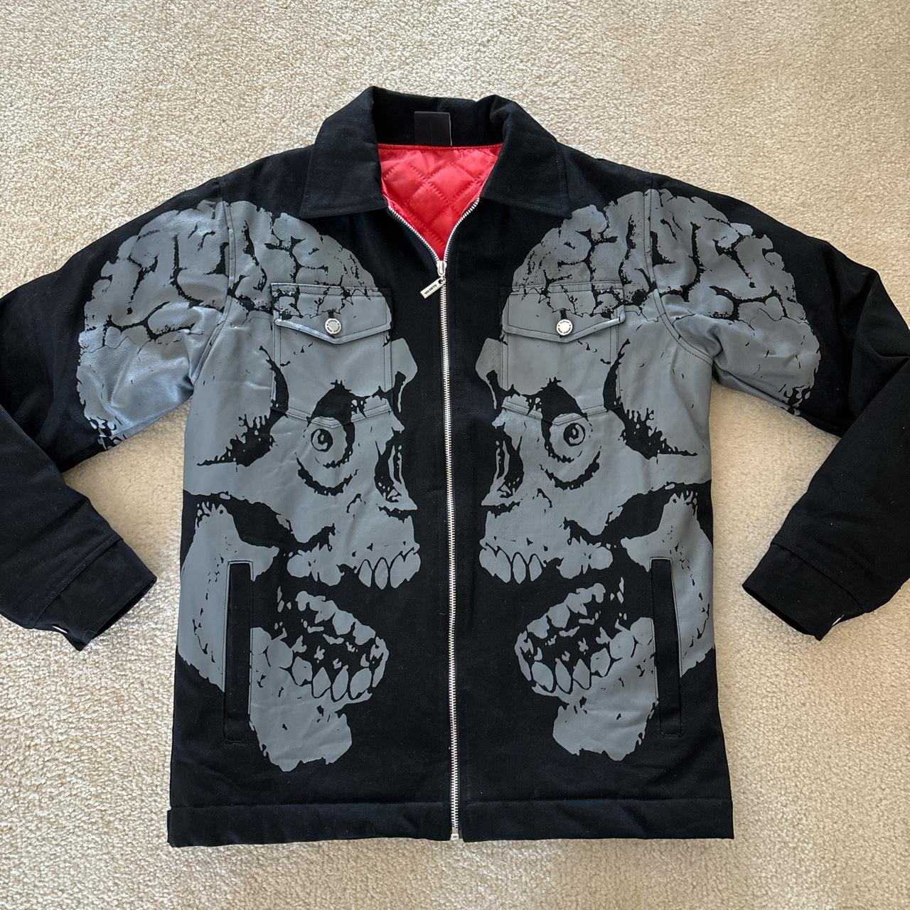 Ransom jacket with satin red liner, never worn - Depop