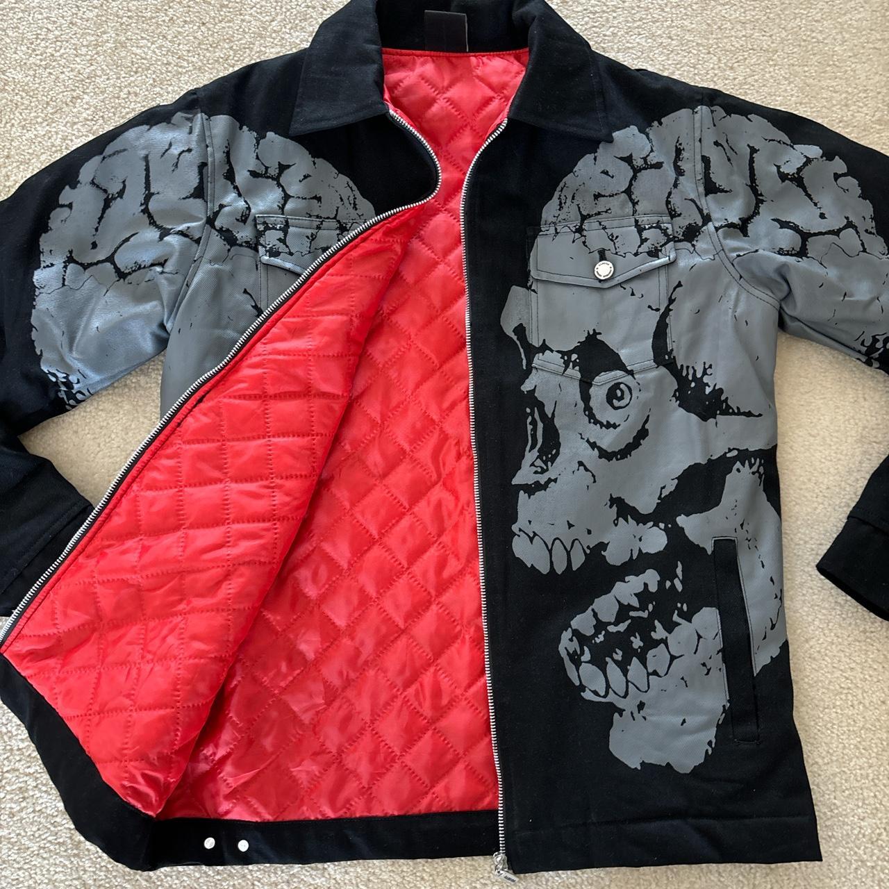 Ransom jacket with satin red liner, never worn - Depop