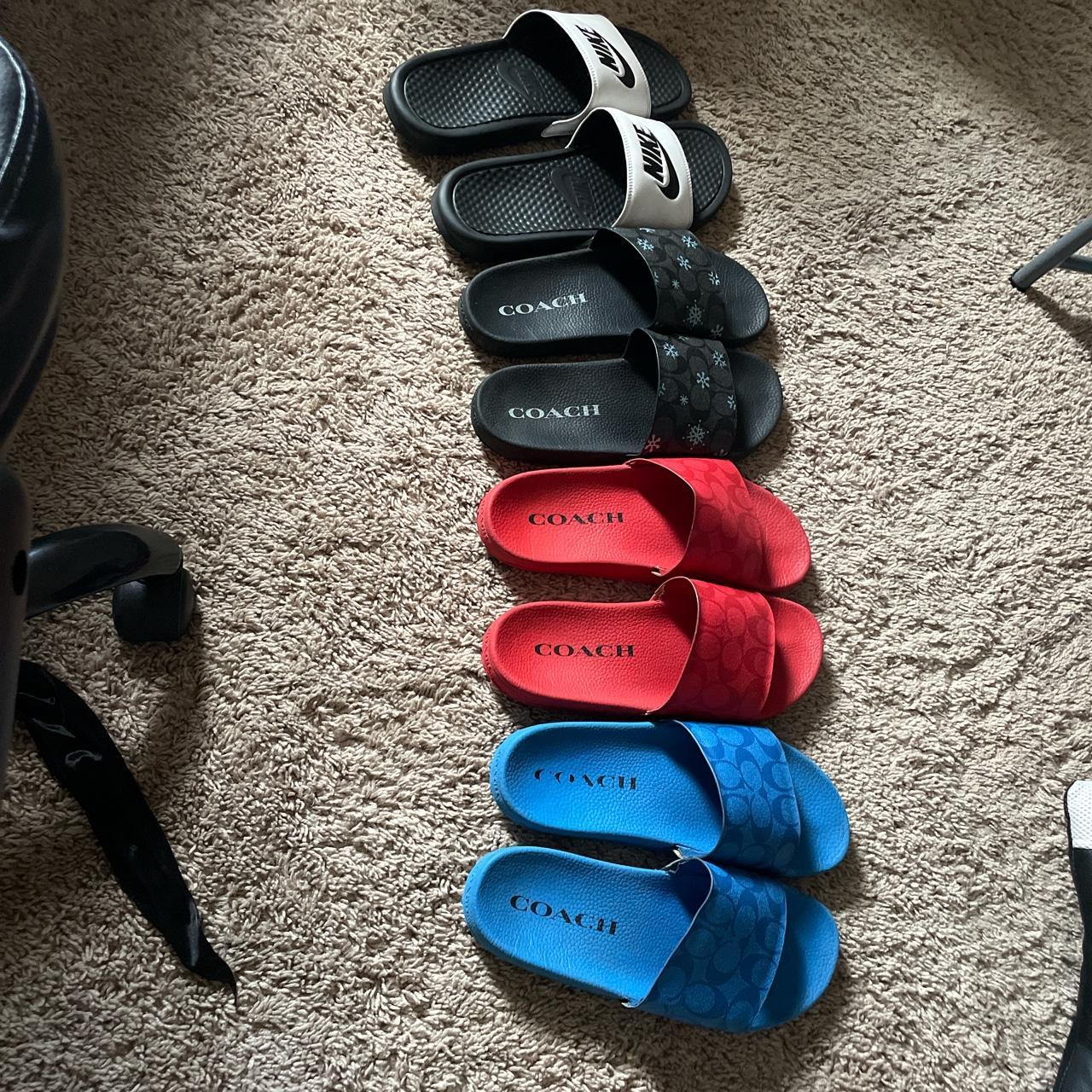 Coach and a pair of Nike slides - Depop