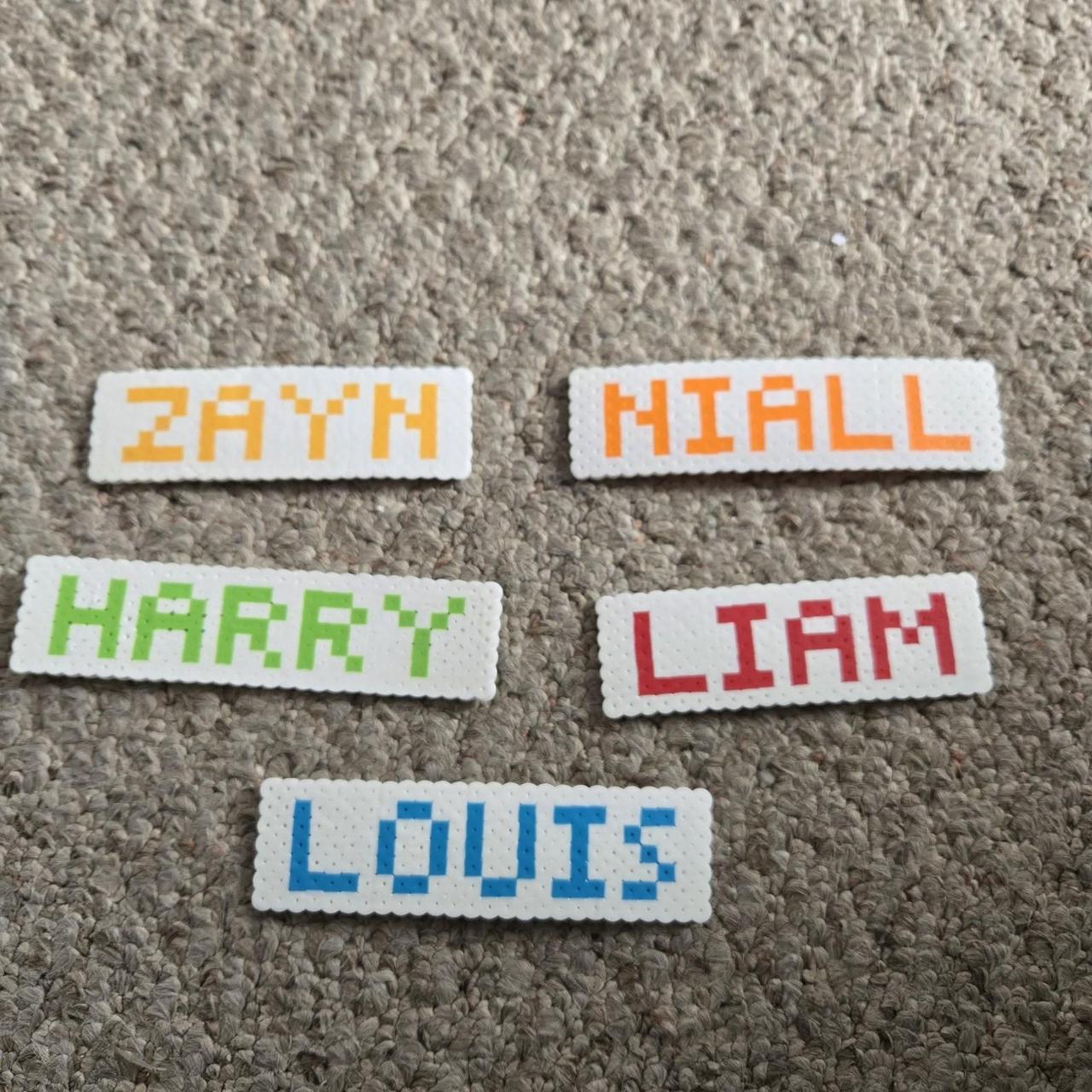 One Direction Perler Bead Nameplates Only sold in... - Depop