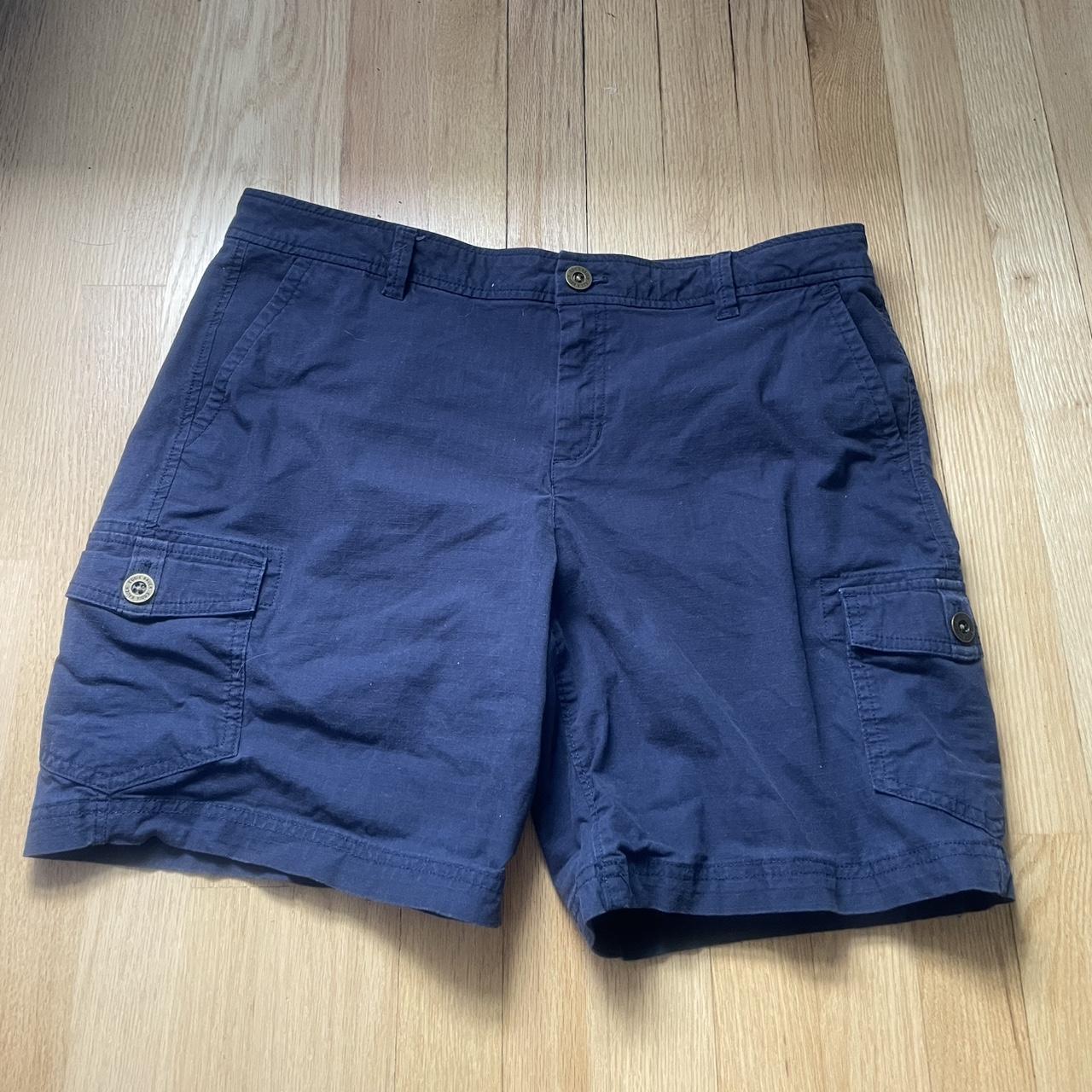 Eddie Bauer navy blue cargo shorts Size 12 Never worn | Depop