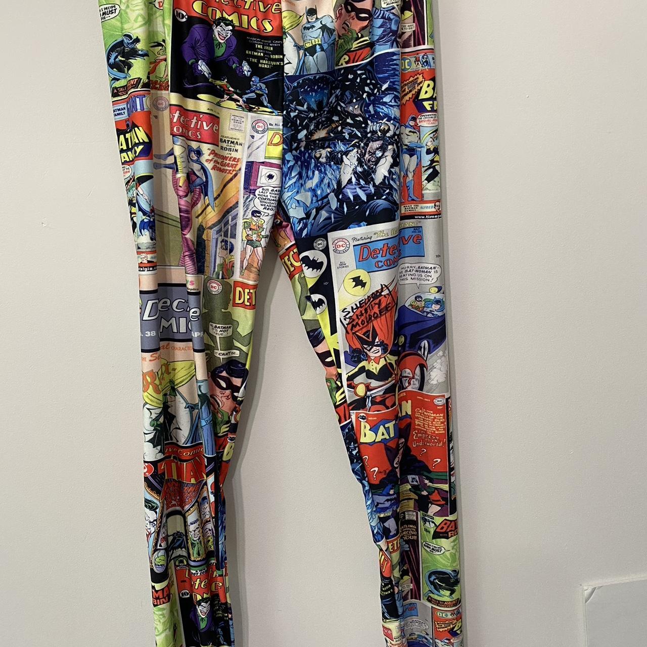 DC COMICS MARVEL printed stretch pants. Fits... - Depop