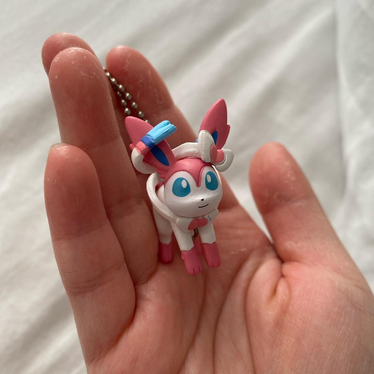 rare pokémon sylveon keychain / purse chain gatcha... - Depop
