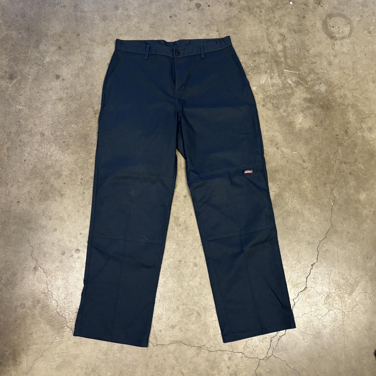 Dark Blue Dickies Loose Fit Double Knee Pants Depop