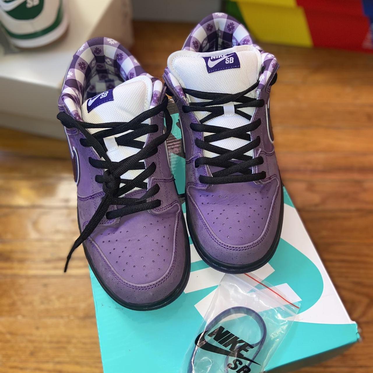 Nike purple lobsters dunks Worn With box and bands - Depop