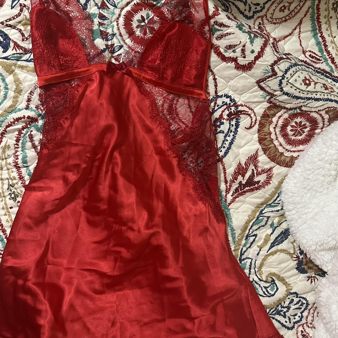 Victoria’s Secret Red Lace Babydoll... - Depop