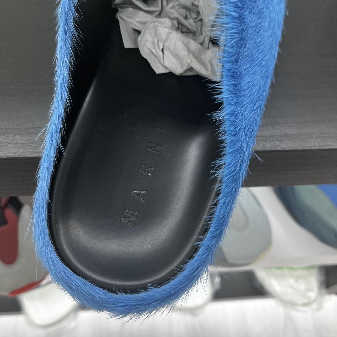 Marni fuzzy light blue slides 7 - 12 available - Depop