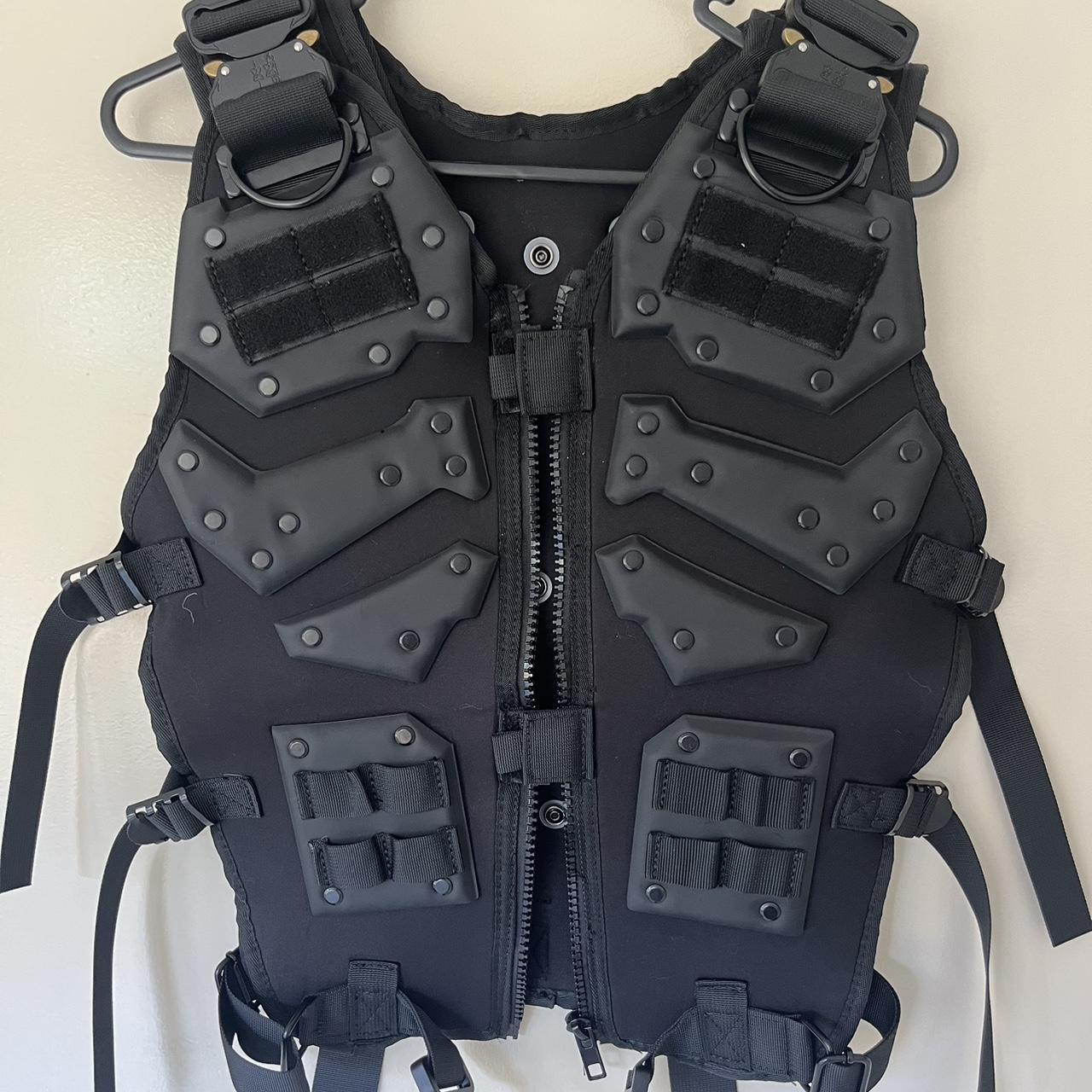 M, costume bullet proof vest. black. size... - Depop