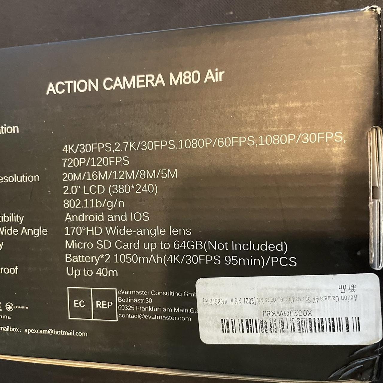 Apexcam M80 Air action camera. New in the box with... - Depop