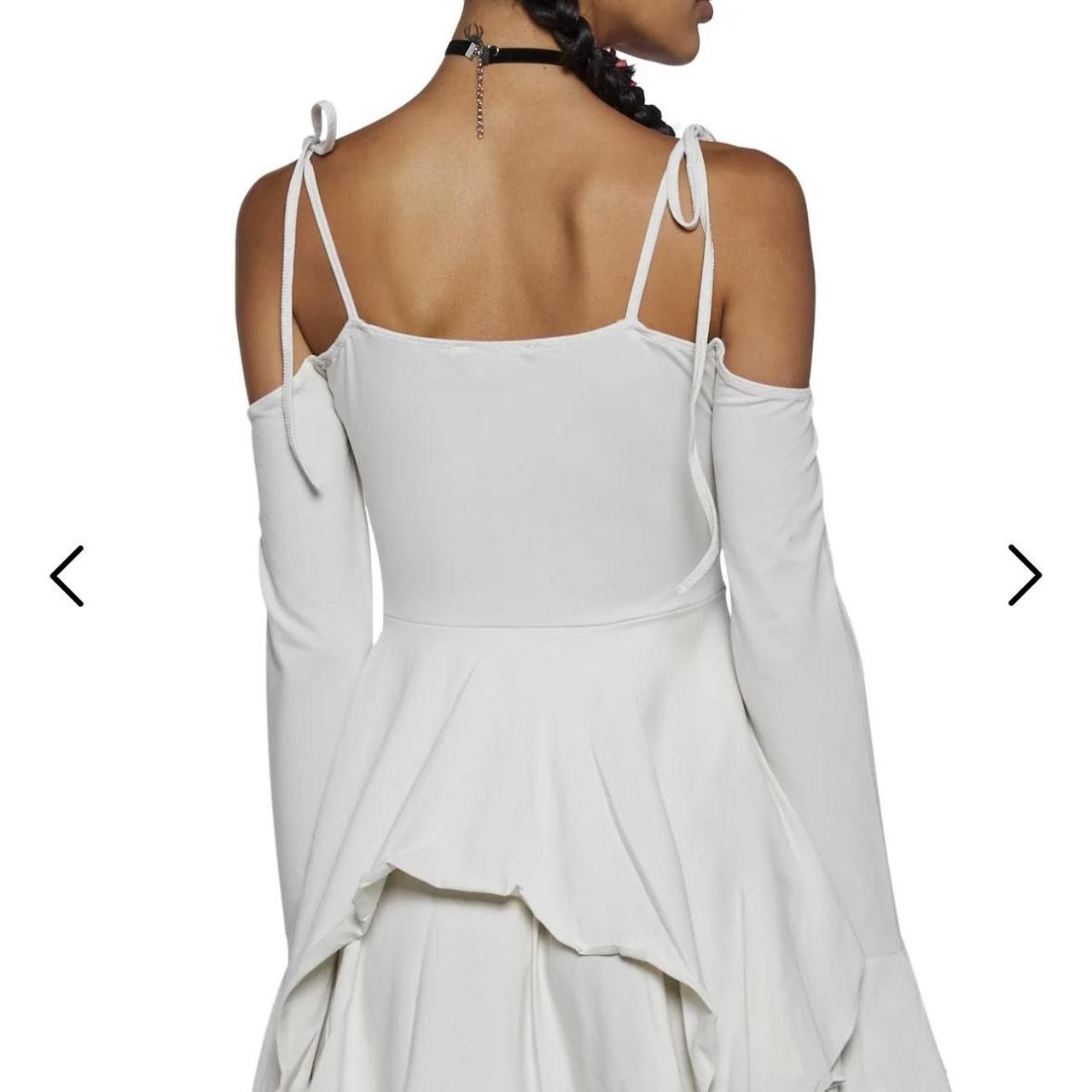 White mini off the shoulder fairy dress #fairycore... | Depop