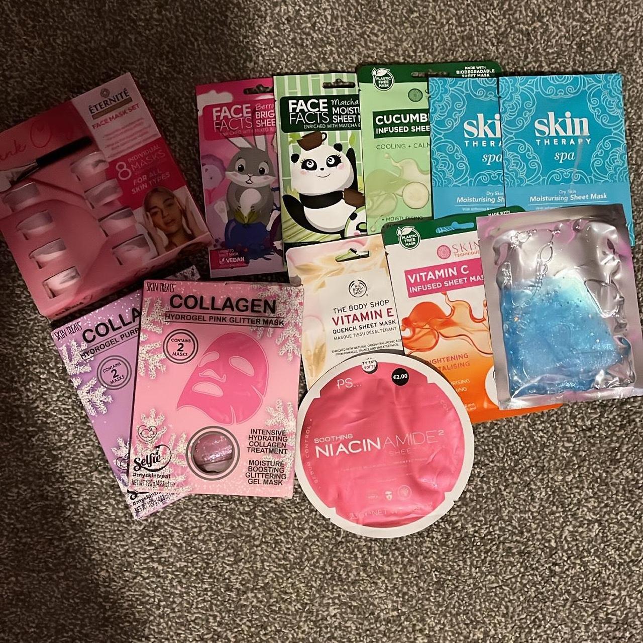 clay, sheet and jelly face mask bundle, all for £7.... - Depop