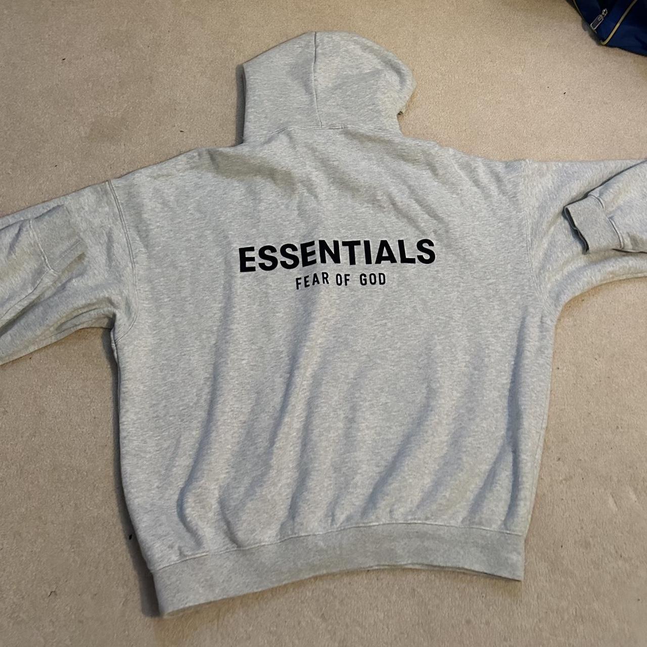 Grey essentials hoodie - Depop